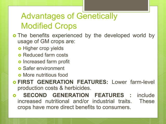 GENETICALLY MODIFIED PLANTS | PPTX