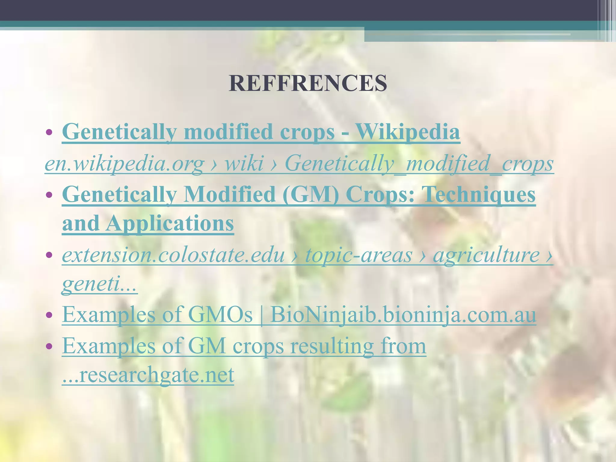 Geneticaly modified crops copy | PPT