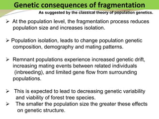Genetic aspects of forest fragmentation | PPTX