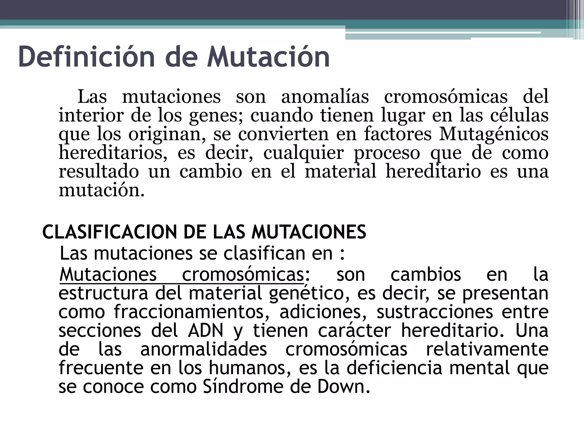 Genetica y conducta mutaciones | PPTX | Genetics | Science