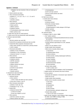 Genetic basis for congenital heart defects | PDF