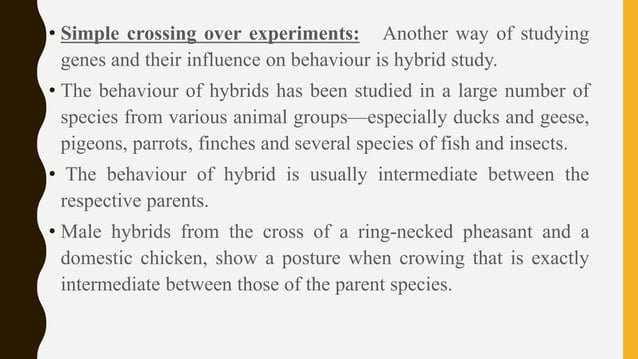 Genetic basis of behaviour | PPTX | Genetics | Science