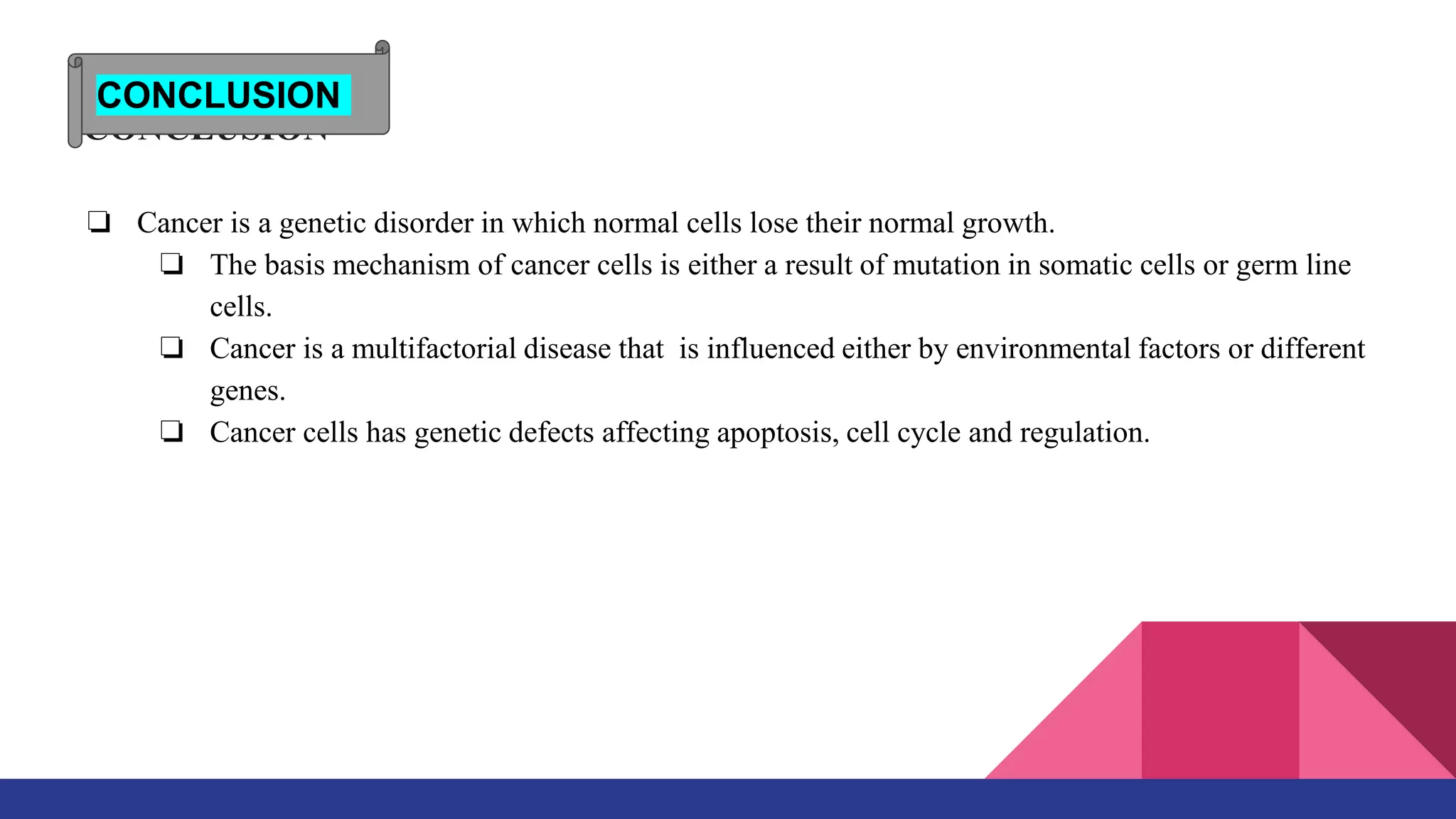 Genetic basis of cancer | PPTX