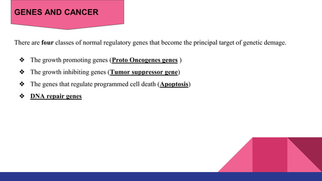 Genetic basis of cancer | PPTX