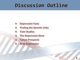 Genetic basis of depression | PPT
