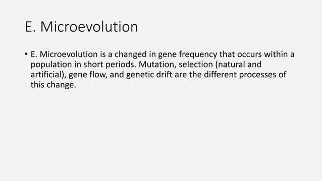 Genetic Basis of Evolution, powerpoint presentation | PPTX