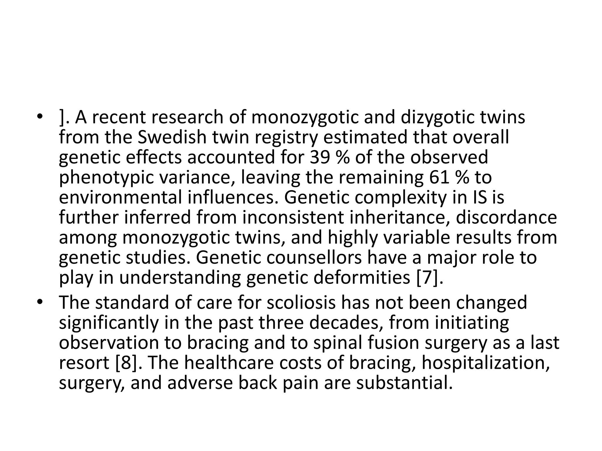 Genetic basis of idiopathic scoliosis | PPTX