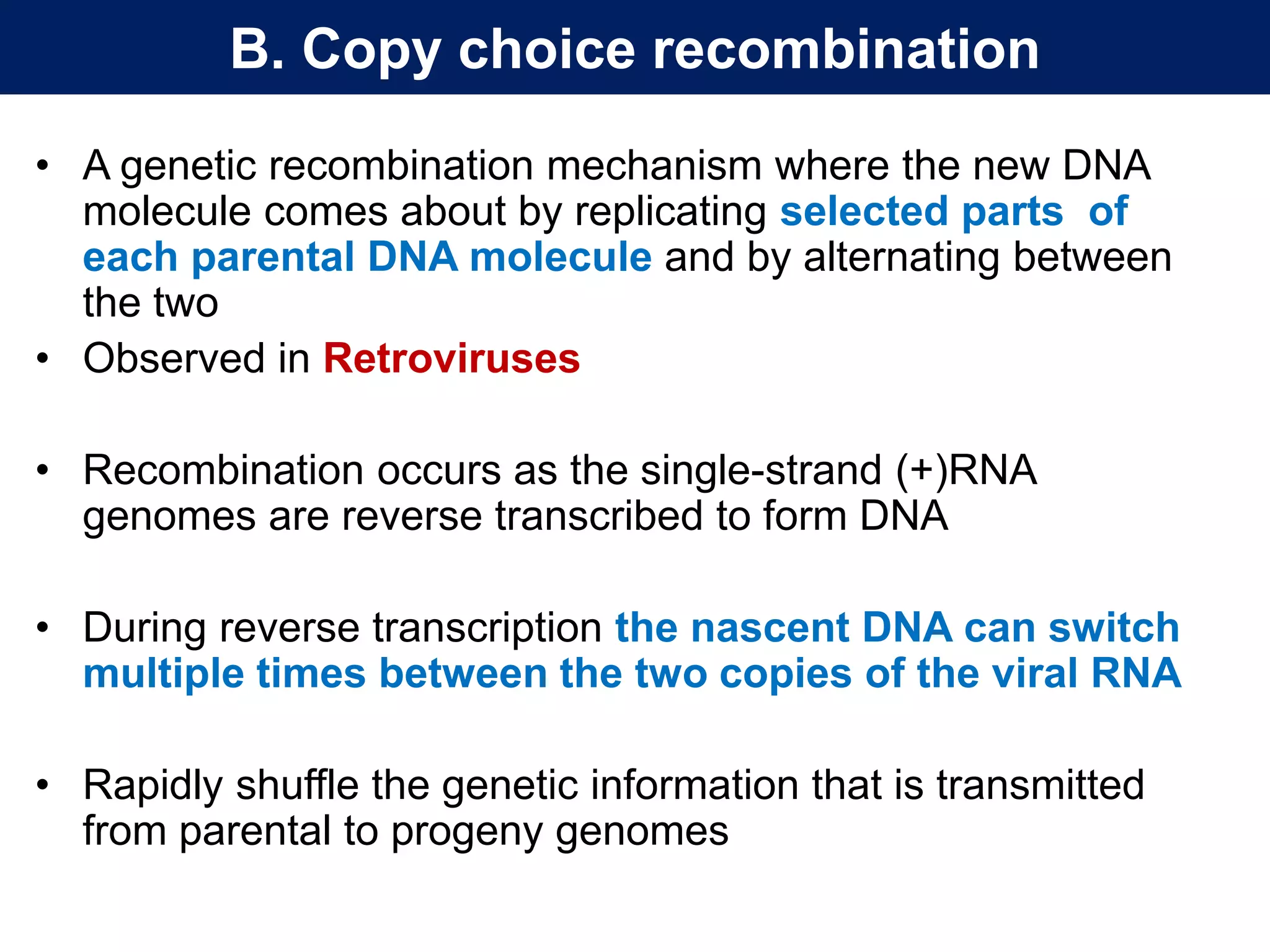 Genetic changes in the viral genome | PPTX