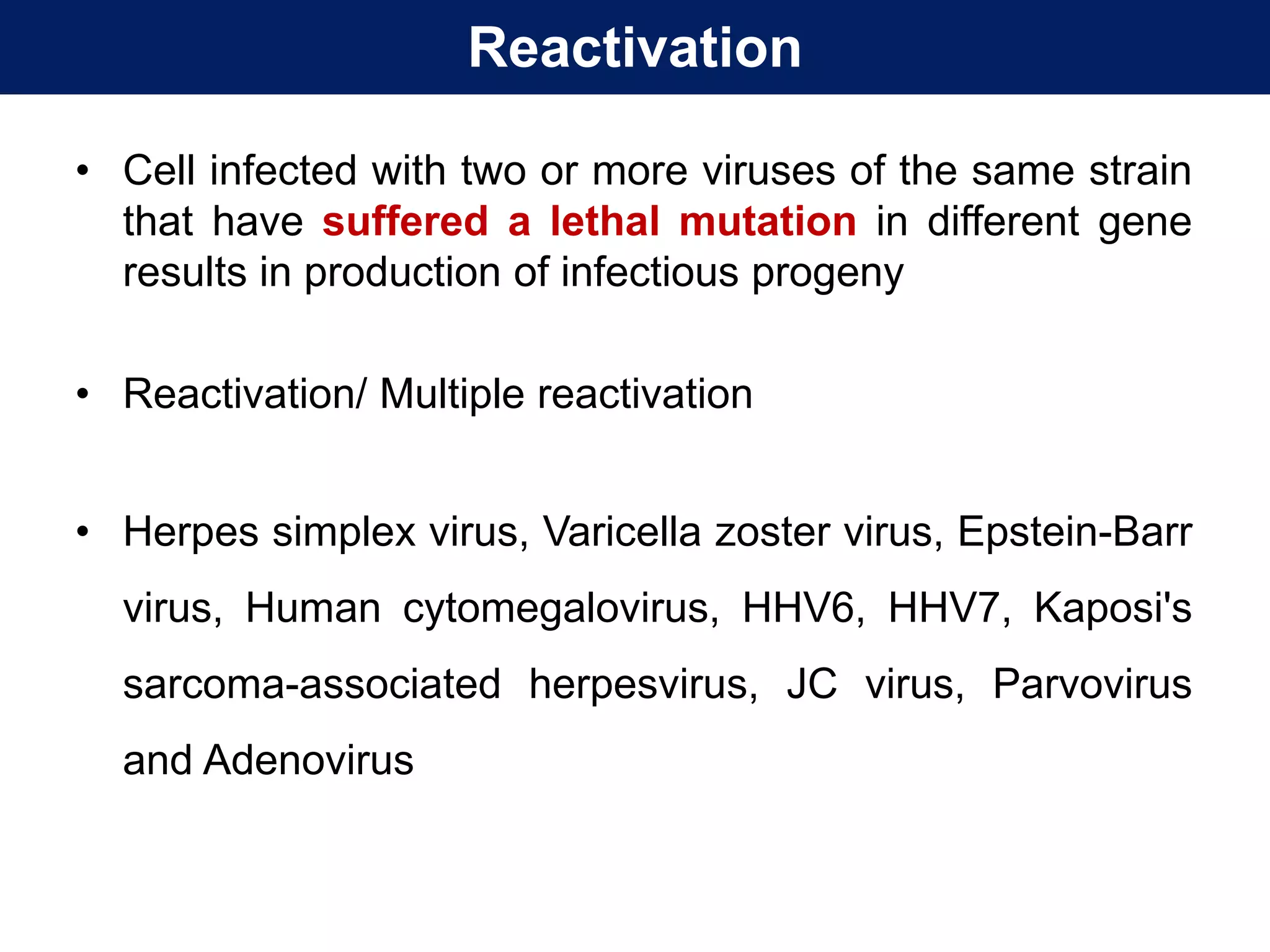Genetic changes in the viral genome | PPTX