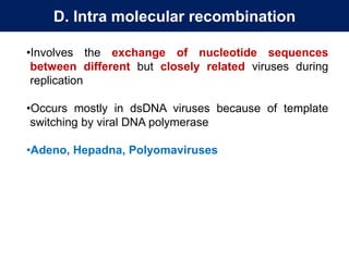 Genetic changes in the viral genome | PPTX