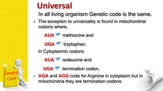 Genetic code - | PPSX