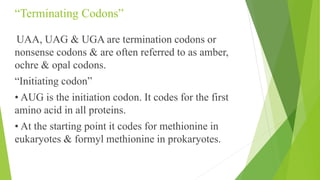 Genetic code | PPTX | Genetics | Science