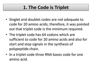 Genetic code and its properties | PDF