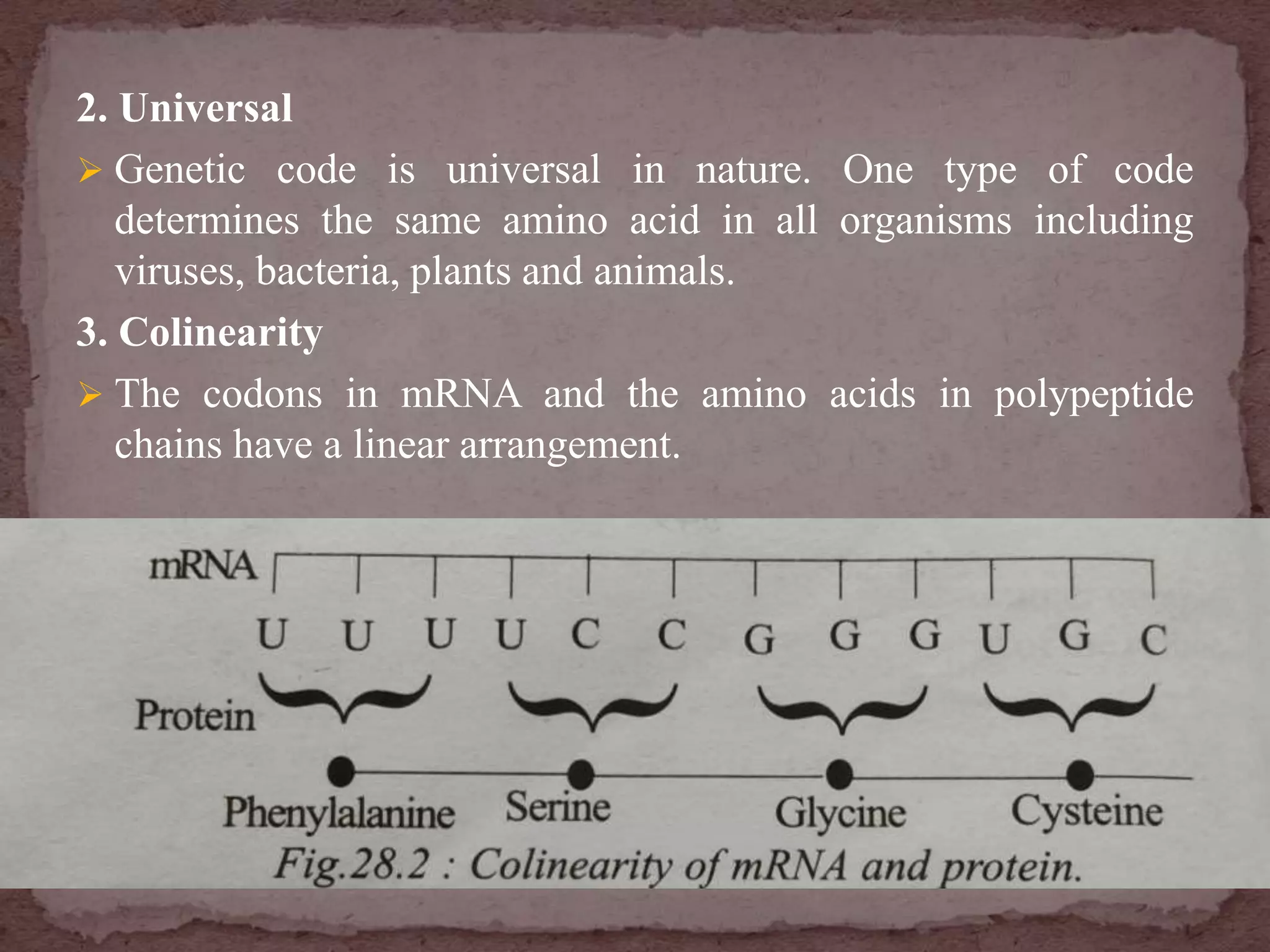 Genetic code - Charateristics | PPT