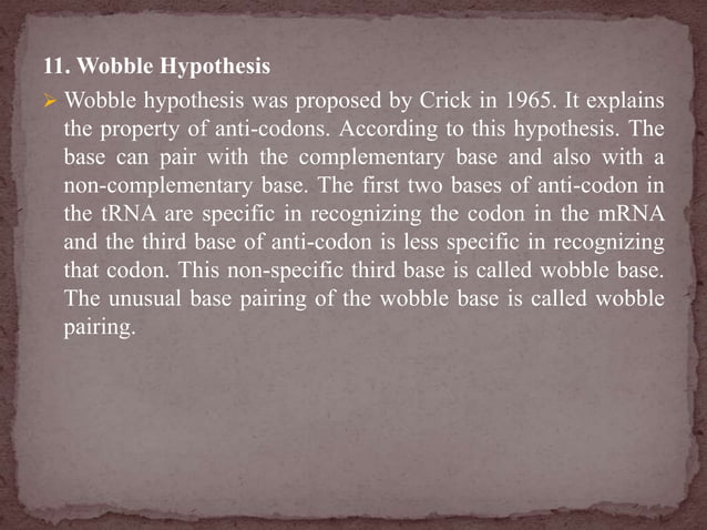 Genetic code - Charateristics | PPT