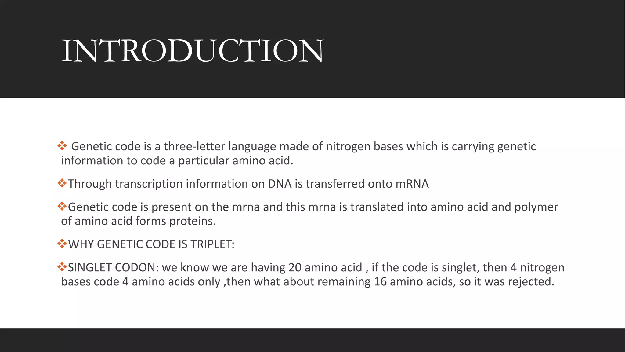 Genetic code | PPT