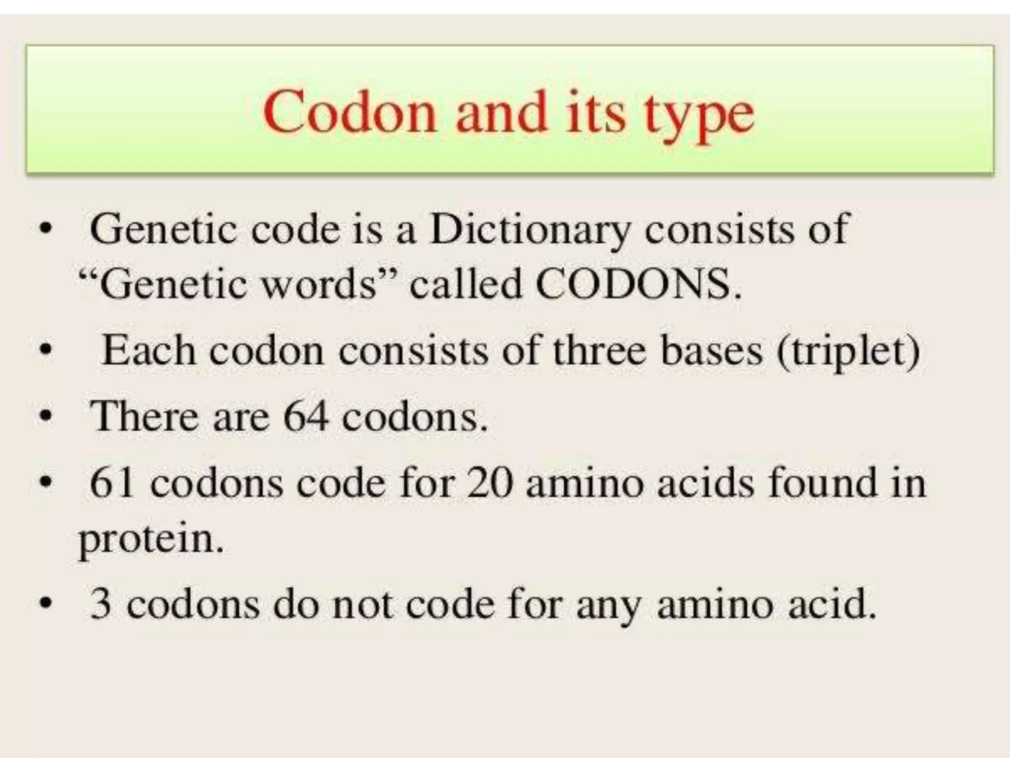Genetic code | PPTX | Genetics | Science