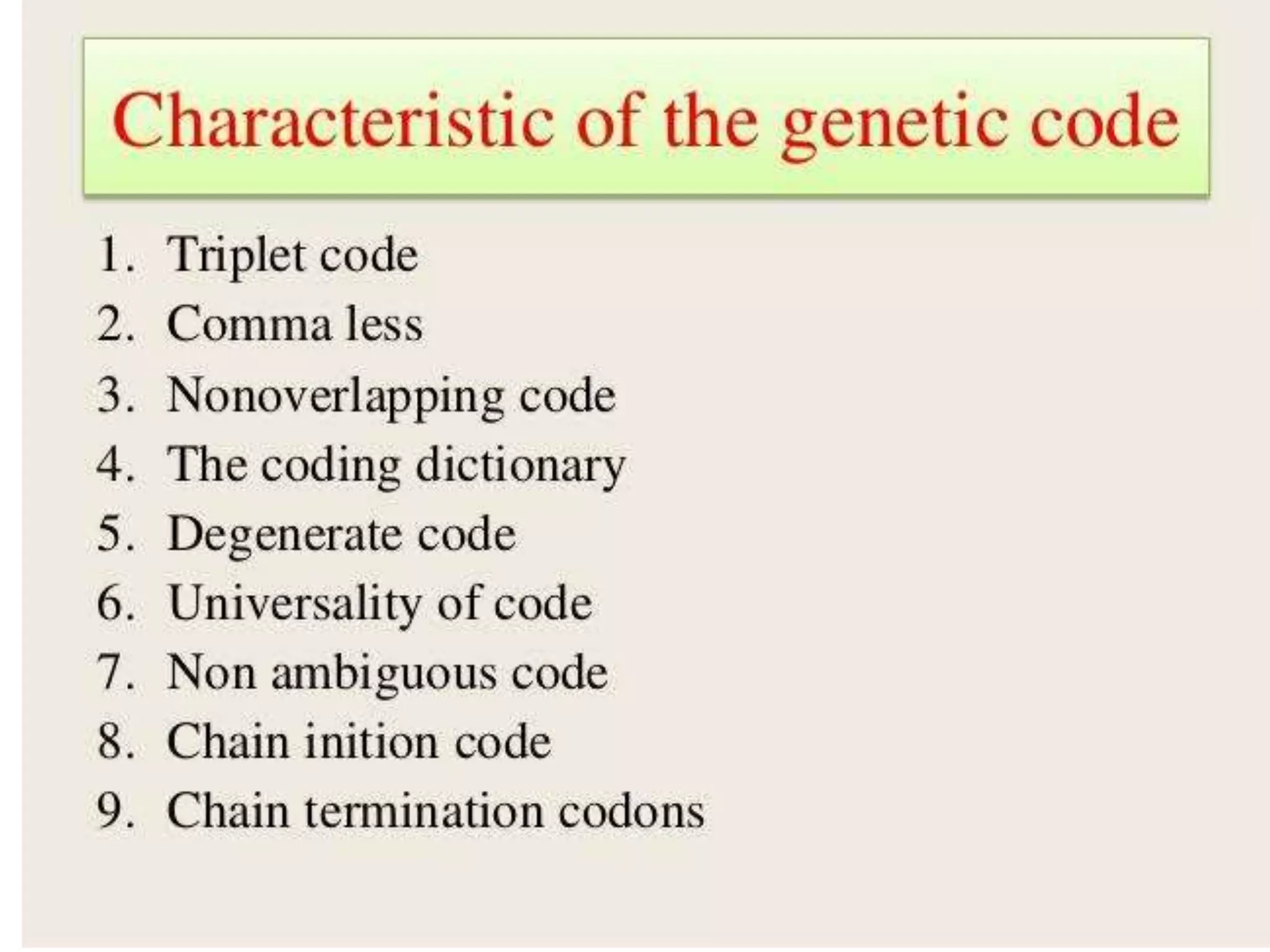 Genetic code | PPTX | Genetics | Science