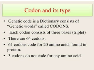 Genetic code | PPTX | Genetics | Science