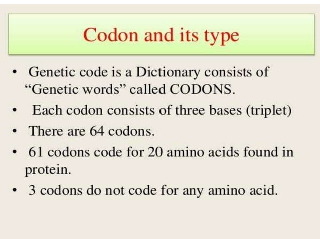 Genetic code | PPT