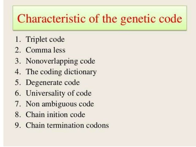 Genetic code | PPTX | Genetics | Science