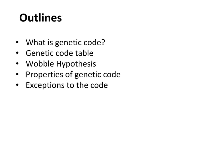 genetic code.pptx | Programming Languages | Computing