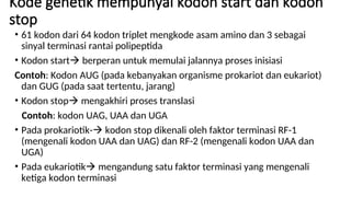 GENETIC CODE.ppt for genetic education#### | PPT