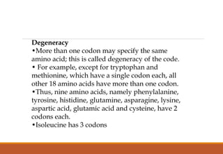 Genetic code slide | PDF