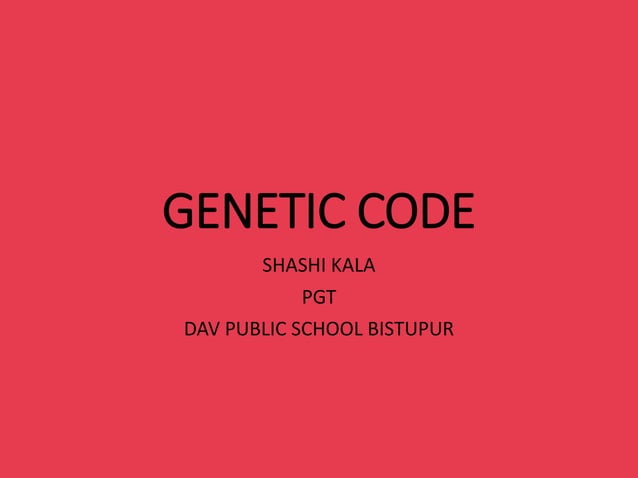 Genetic code wps office | PPT