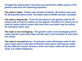 Genetic code2 | PPTX