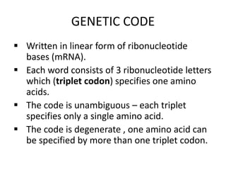 Genetic code | PPT