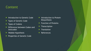 Genetic Code and Protein Biosynthesis.pptx