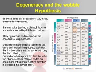 Genetic code and transcription | PPTX