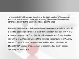 Genetic code and transcription | PPTX