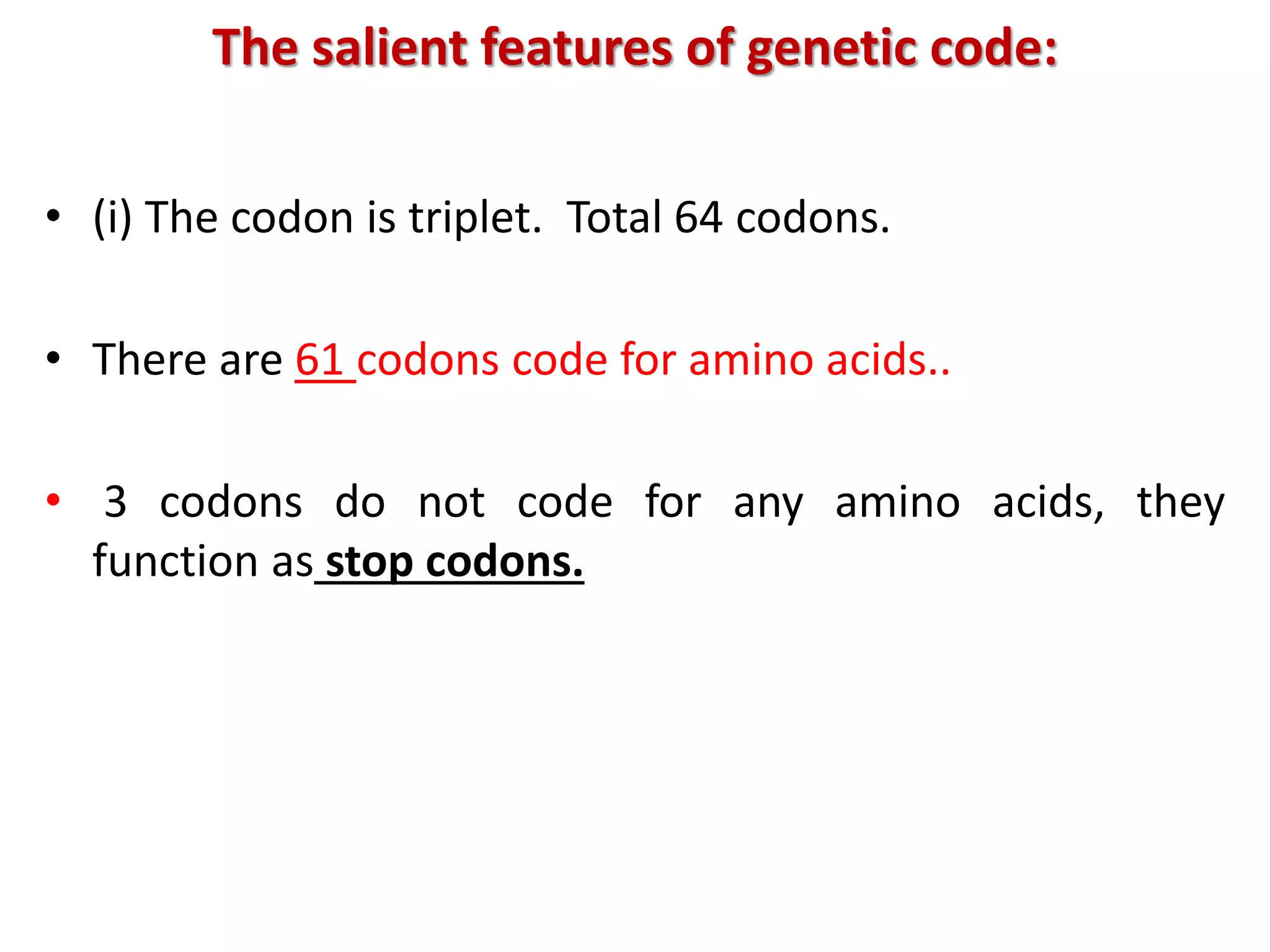 Genetic code and translation.. | PPTX