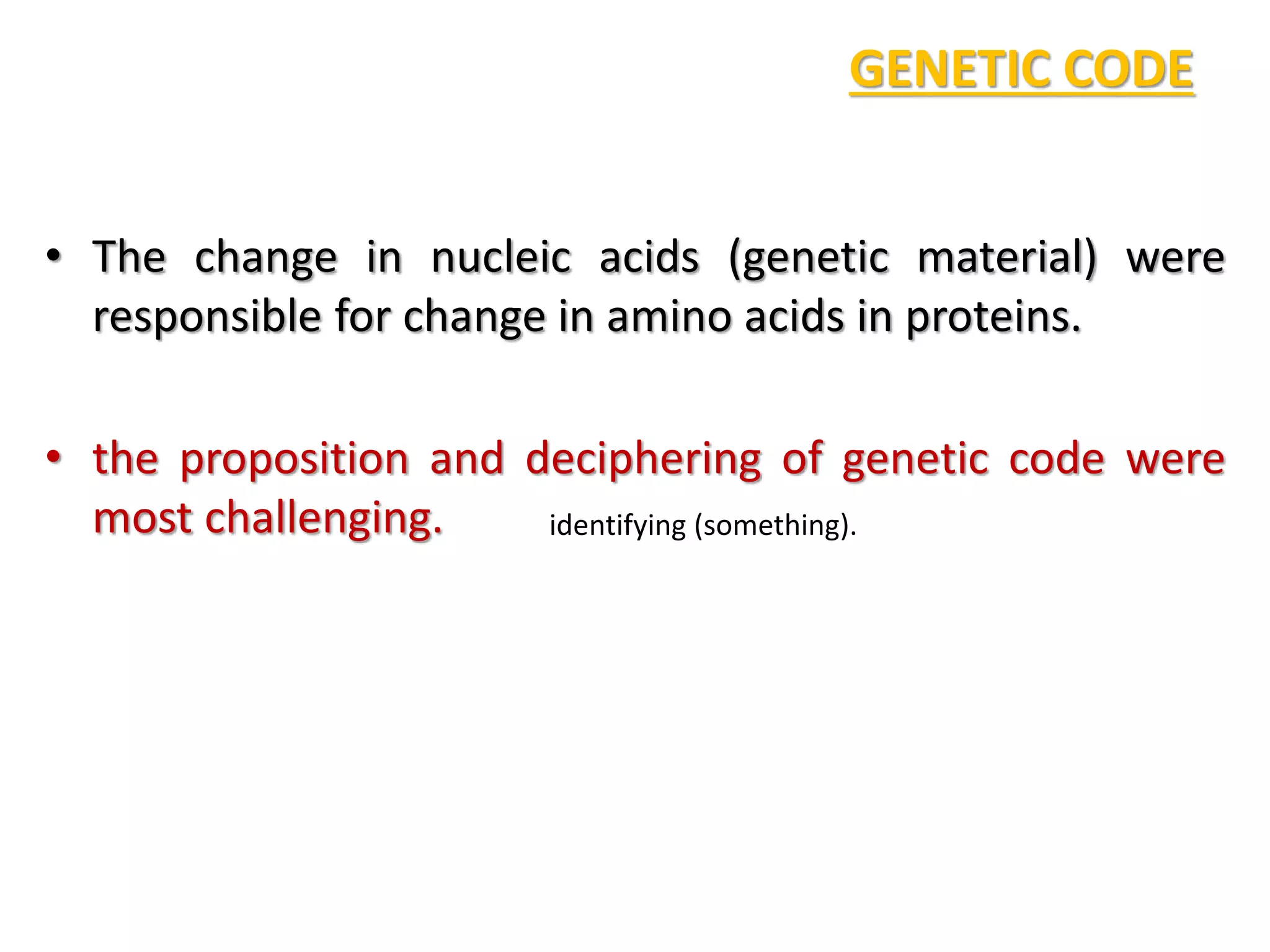 Genetic code and translation.. | PPTX