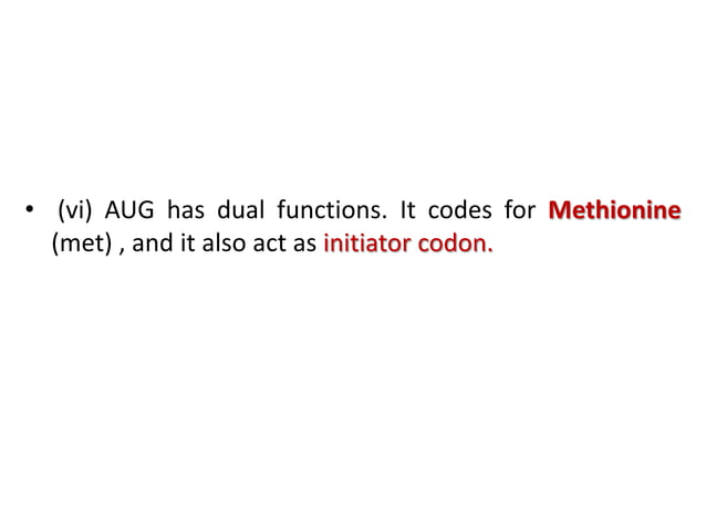 Genetic code and translation.. | PPTX | Chemistry | Science