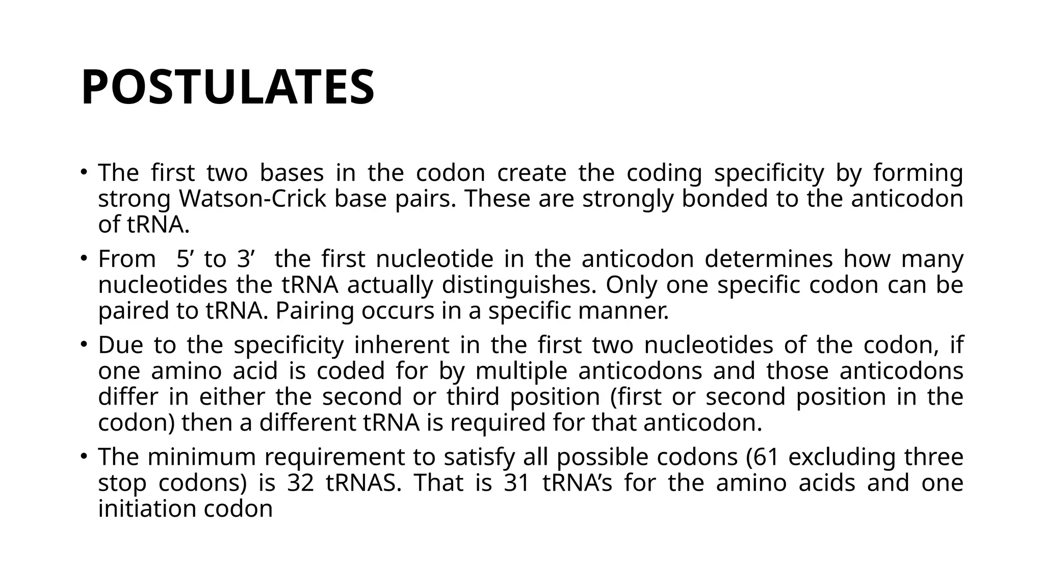 Genetic code and Wobble hypothesis .pptx