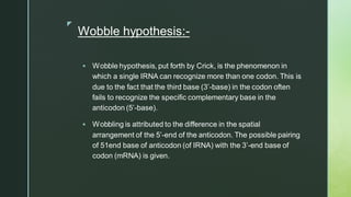 Genetic code a presentation on genetic code how a gene express ...
