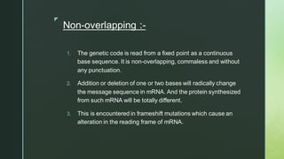 Genetic code a presentation on genetic code how a gene express ...