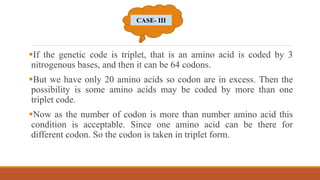 Genetic code deciphering propertie and code dictionary. | PPTX ...