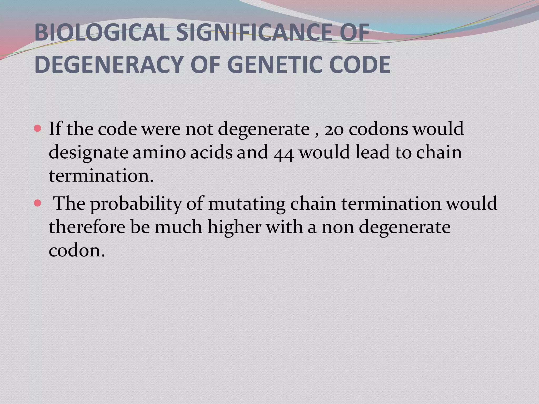 Genetic code features and character | PPTX