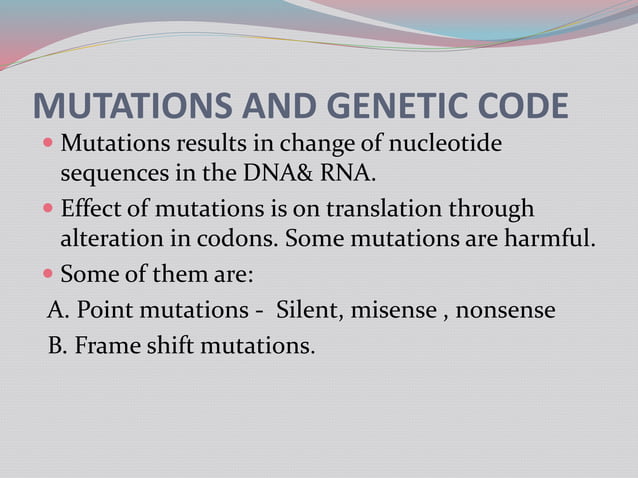 Genetic code features and character | PPTX | Programming Languages | Computing