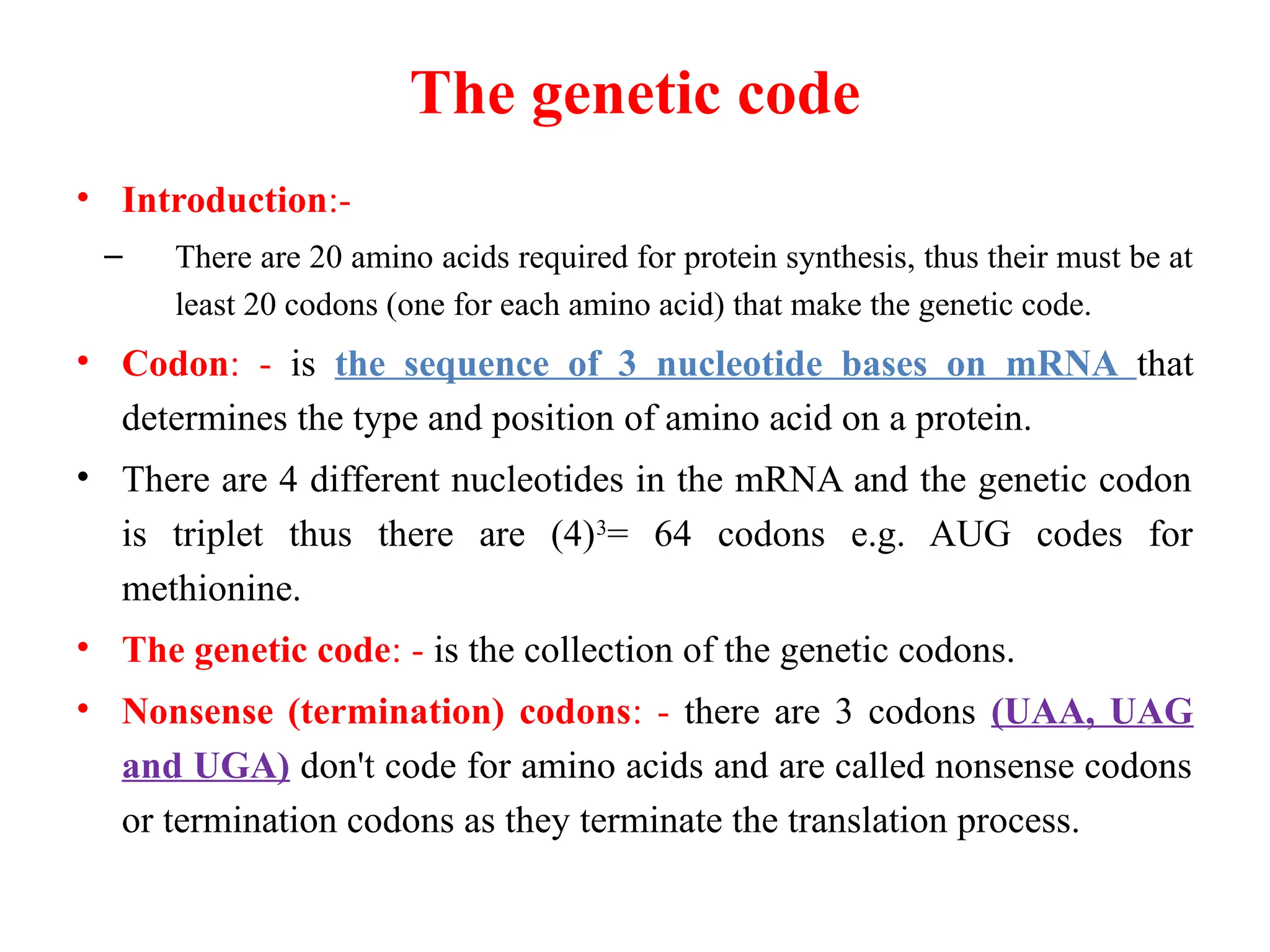 Genetic code & mutation types and effects.pptx