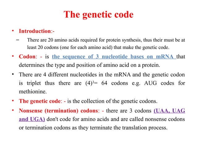 Genetic code & mutation types and effects.pptx