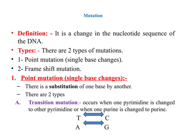 Genetic code & mutation types and effects.pptx