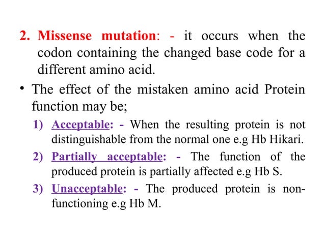 Genetic code & mutation types and effects.pptx