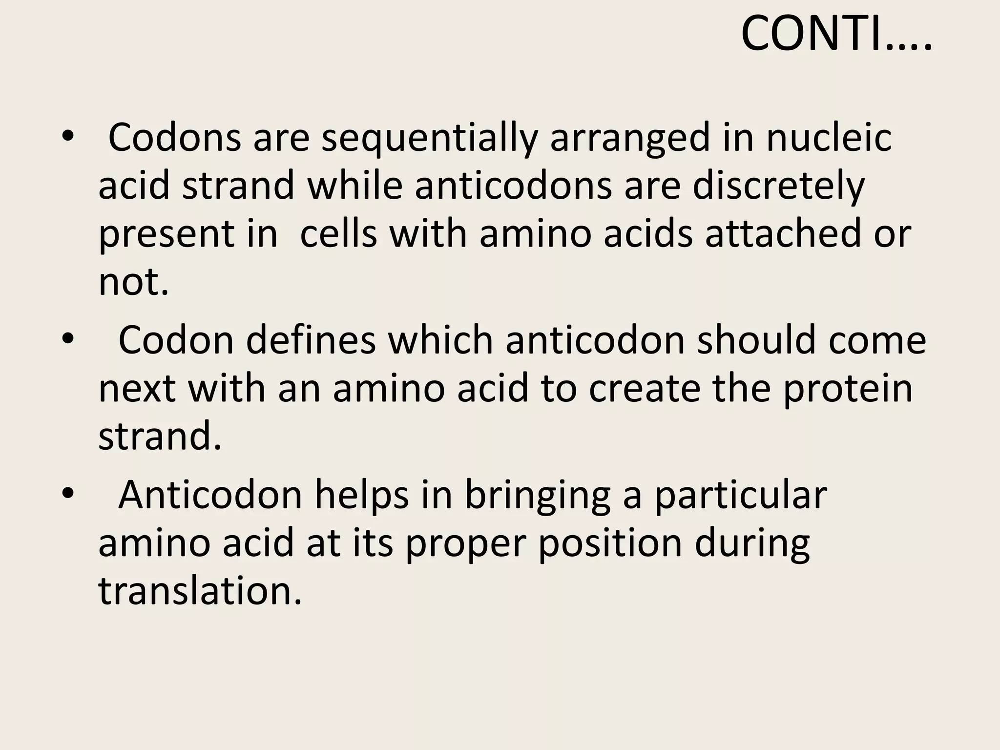 Genetic code ppt | PPTX