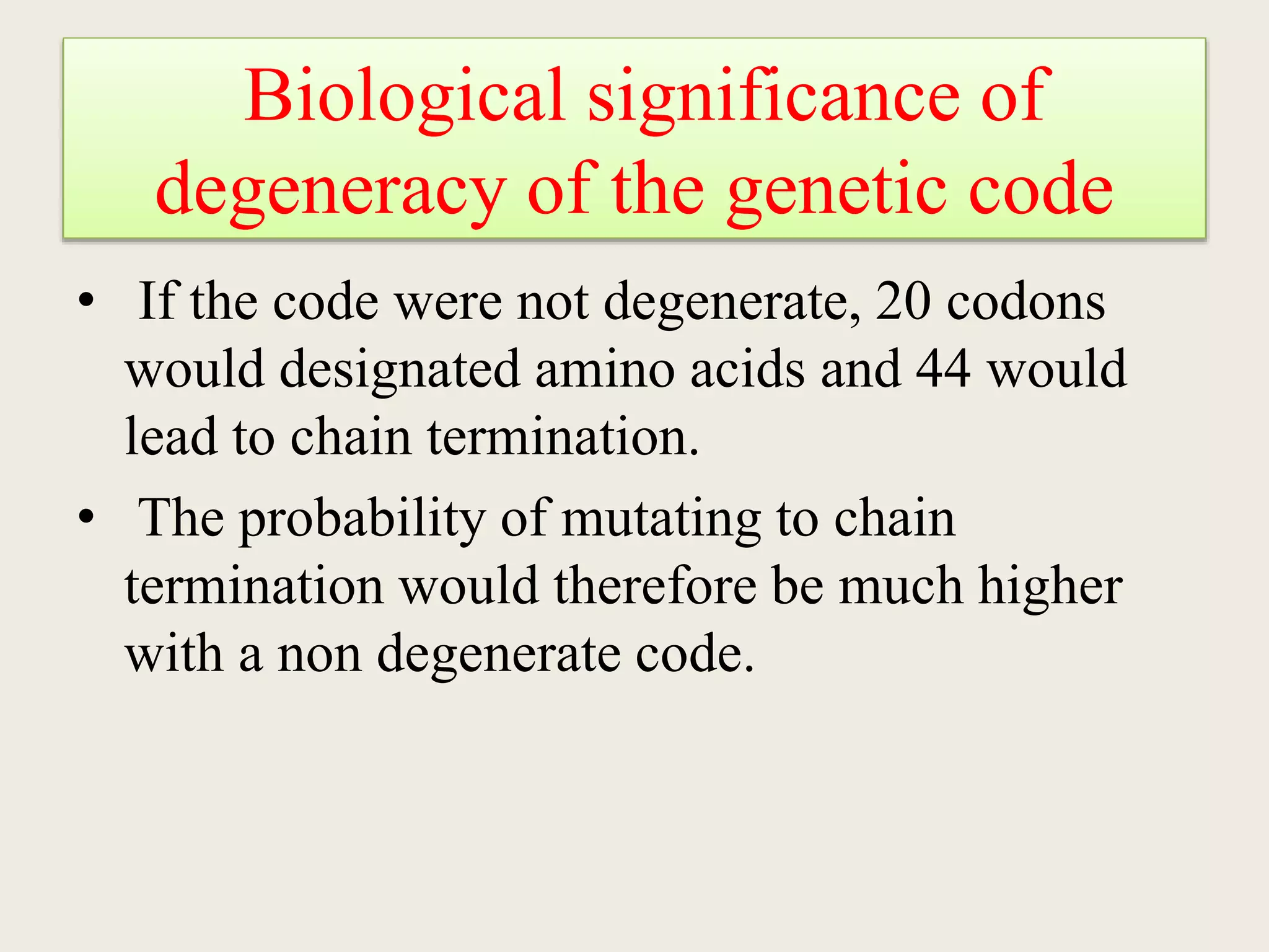 Genetic code ppt | PPTX