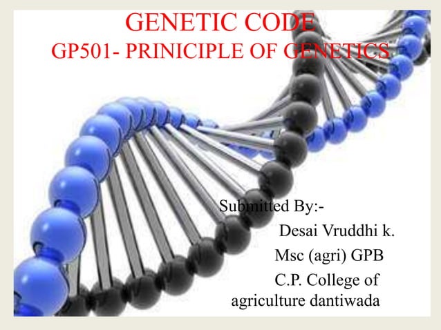 Genetic code ppt | PPTX | Programming Languages | Computing